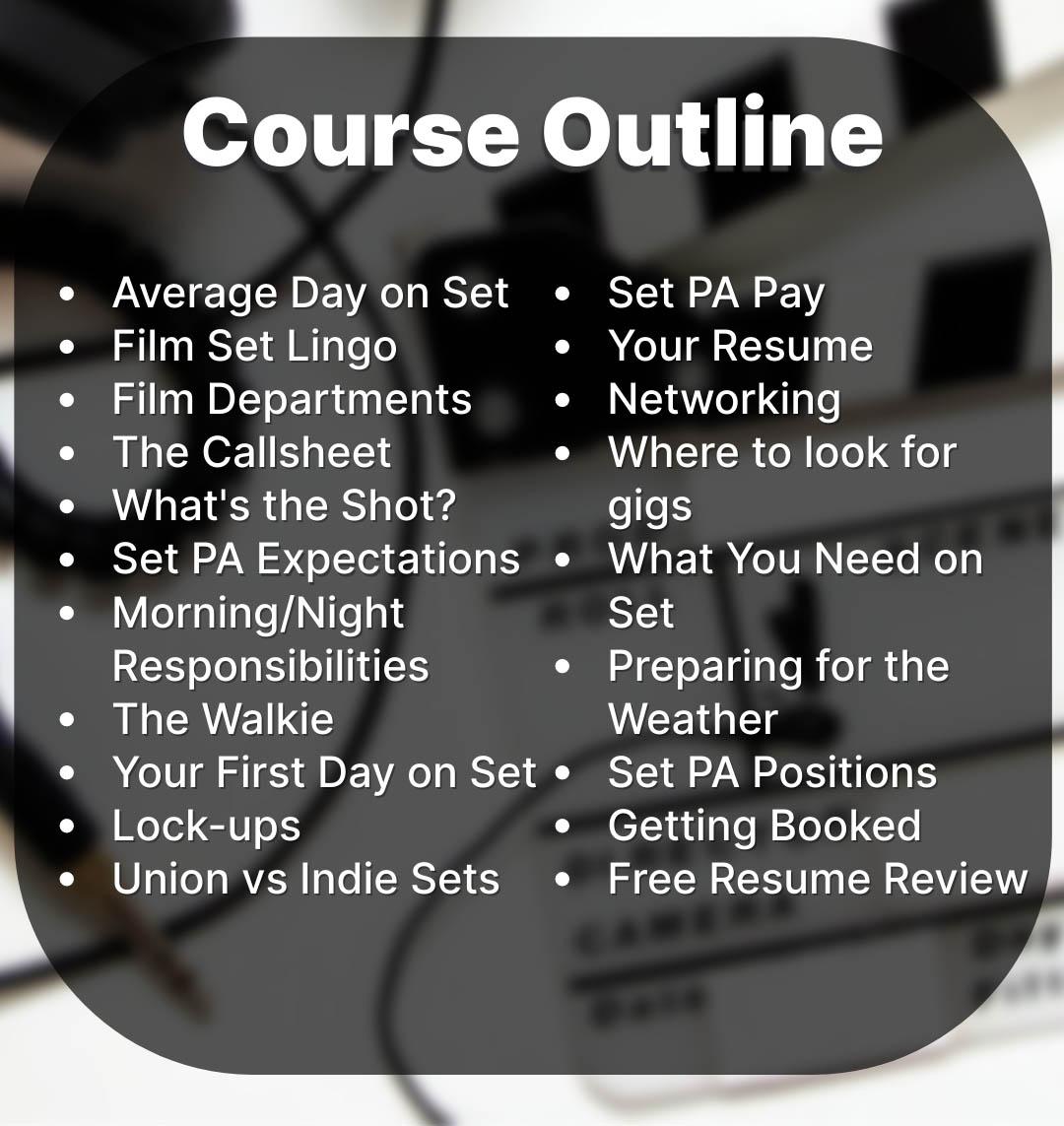 Online Set PA Course - Beyond Film School